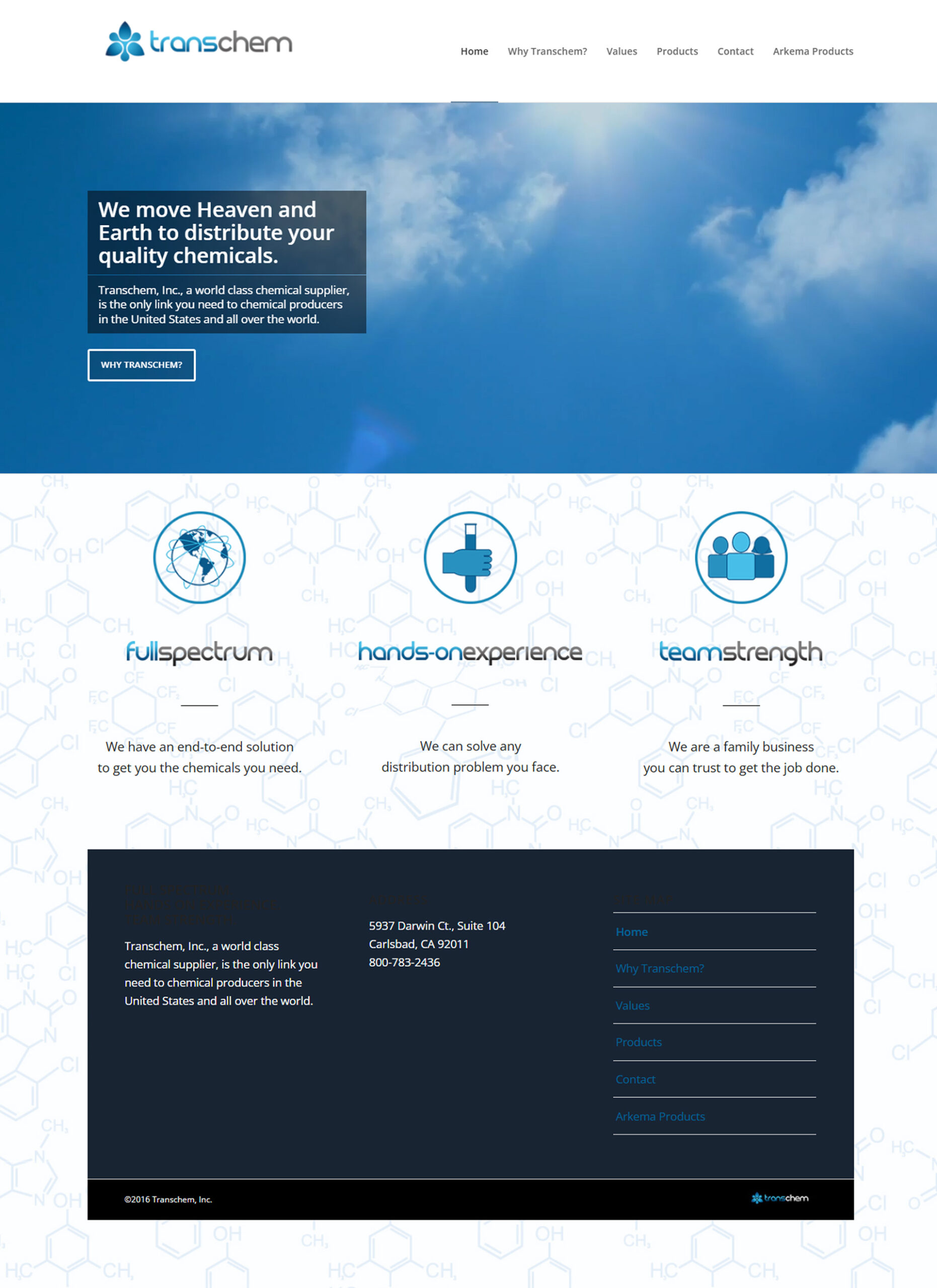 Transchem Website Redesign - Before & After | Chase Design